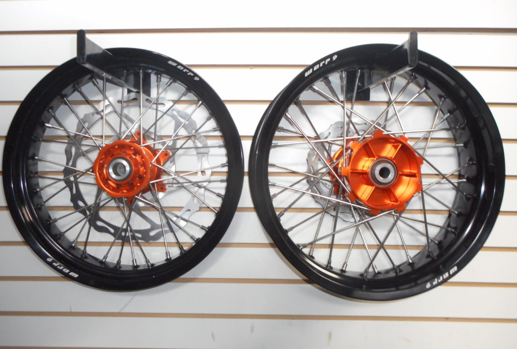 Supermoto Wheel Set Cush Hub - Moto X Industries Warp 9 Racing