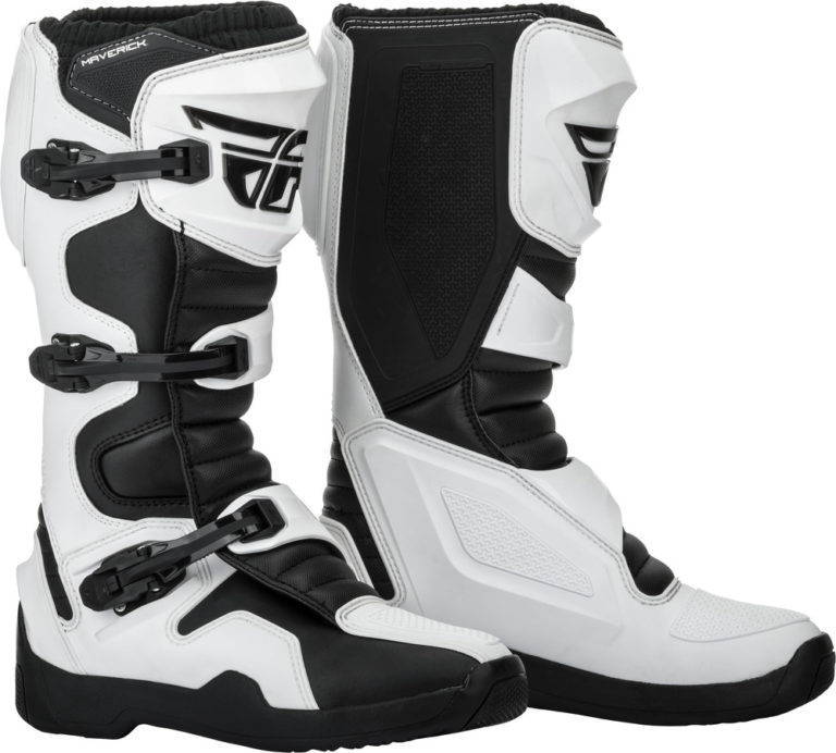 FLY RACING MAVERIK BOOTS WHITE/BLACK - Moto X Industries